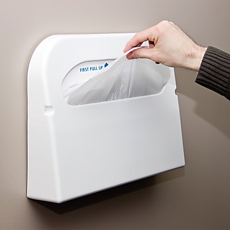 Hospeco Discreet Seat Half Fold Toilet Seat Covers White 250 Sheets Per ...