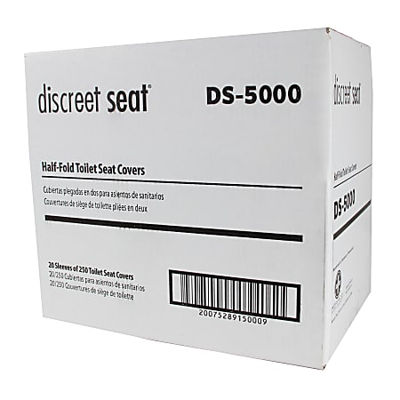 Hospeco Discreet Seat Half Fold Toilet Seat Covers White 250 Sheets Per ...