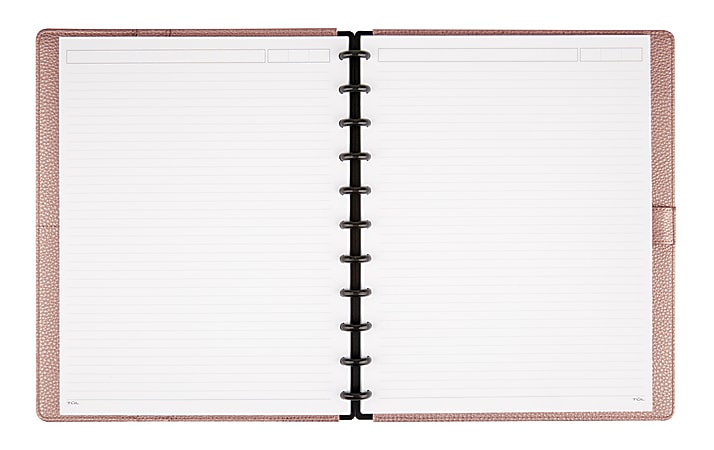 TUL Discbound Notebook With Pebbled Leather Cover Letter Size Narrow ...