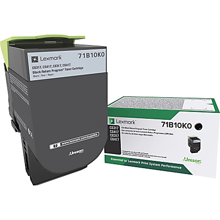 Lexmark 71B10K0 Black Return Program Toner Cartridge - Office Depot