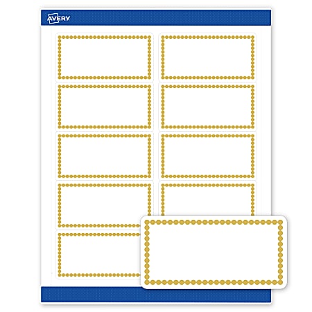 Avery Printable Labels With Sure Feed Technology S00 DJH PRWMP10 Rectangle 2 x 4 Matte White ...
