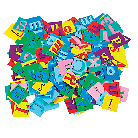Roylco Alphabet Pasting Pieces Multicolor 2000 Pieces Per Pack Set Of 3 ...