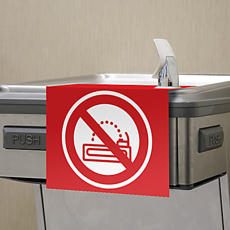 Deflecto Water Fountain Signs 8 x 10 RedWhite Pack Of 2 Signs - Office ...