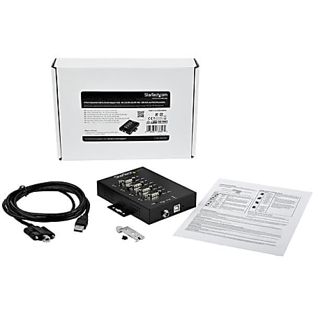 StarTech.com 4 Port Industrial USB to RS 232422485 Serial Adapter 15 kV ...