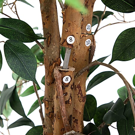 Nearly Natural 9 H Artificial Ficus Tree 108 H x 46 W x 46 D GreenBlack ...