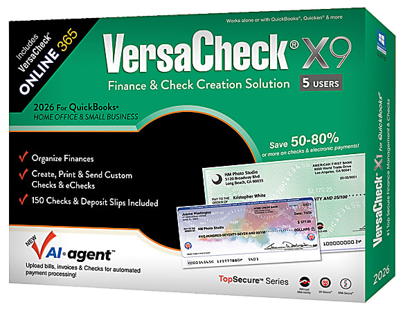 VersaCheck X9 2026 For QuickBooks VersaCheck ONLINE Gold Bundle 5 Users ...