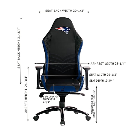 Imperial NFL Pro Series Faux Leather Computer Gaming Chair New England ...