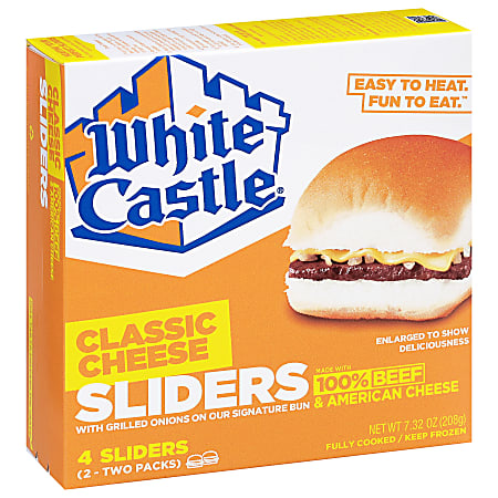 White Castle Individually Wrapped Cheeseburger Sliders 7.32 Oz 4 ...