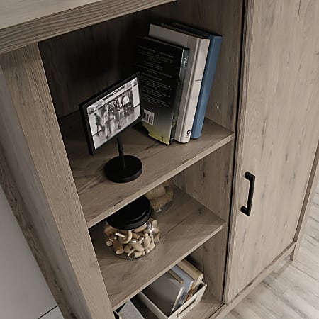 Sauder Summit Station 52 H Bookcase With Sliding Door Laurel Oak ...