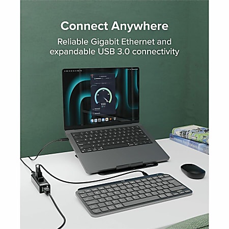 Plugable USB Hub with Ethernet 3 Ports - Office Depot