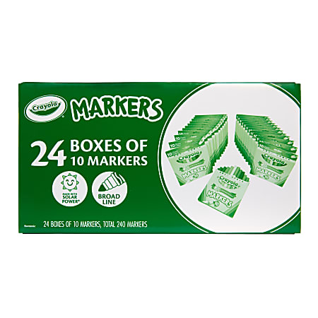Crayola Bulk Broadline Markers 10 count 24 cases Assorted Colors ...