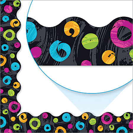TREND Color Harmony Swirl Dots on Black Terrific Trimmers 39 Feet Per ...