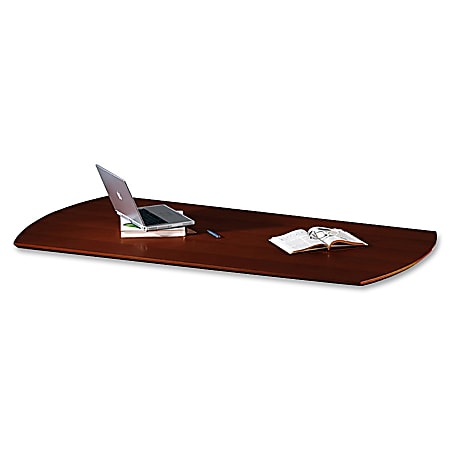 Mayline® Napoli Desk Top, 29 1/2"H x 72"W x 36"D, Mahogany/Silver