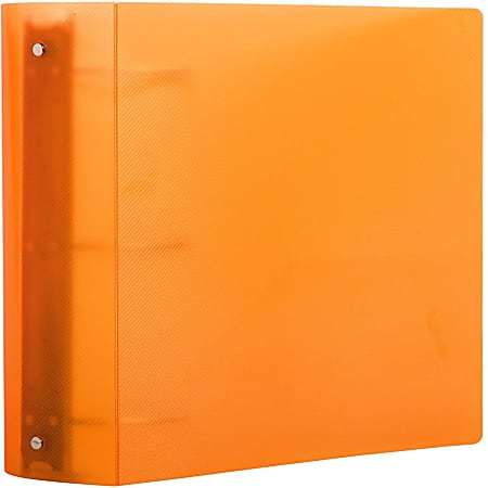 JAM PAPER 3 Ring Plastic Binder 3 inch Orange Sold Individually ...