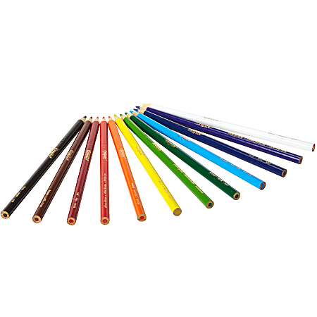 Crayola Colored Pencils Full Length Assorted Colors 12 Colored Pencils ...
