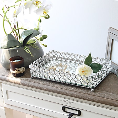 mirrored dressing table tray