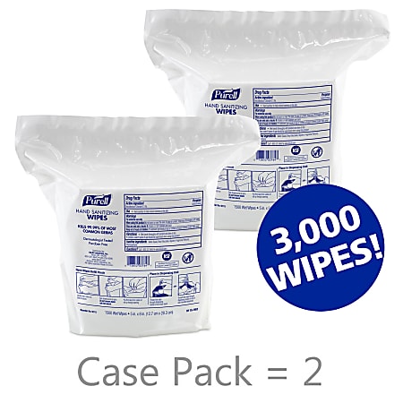 Purell Hand Sanitizing Wipes Fresh Scent 1500 Wipes Per Pack Case Of 2 ...