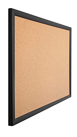 U Brands Cork Bulletin Board 24 X 18 Black Wood Frame Actual Size 23 X ...