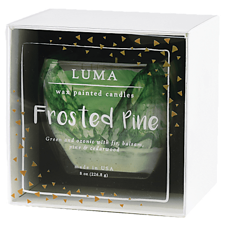 Luma Holiday Candle 3 14 H x 3 14 W x 3 14 D RedGreen - Office Depot