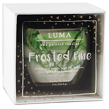 Luma Holiday Candle 3 14 H x 3 14 W x 3 14 D RedGreen - Office Depot