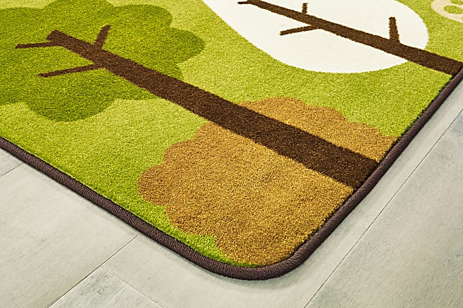 Carpets for Kids KIDSoft Tranquil Trees Decorative Rug 8 x 12 Green ...