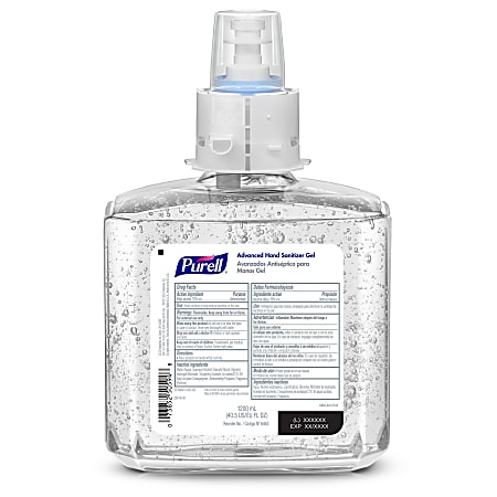 PURELL Advanced Hand Sanitizer Gel ES6 Refill Clean Scent 40.6oz Pack ...