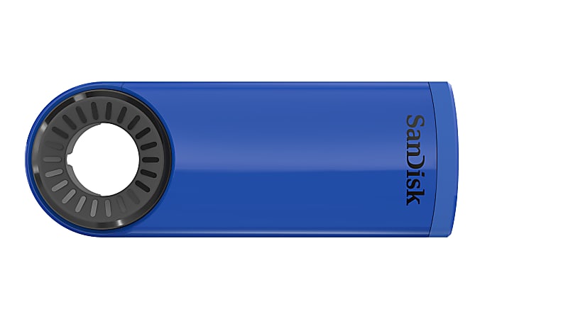 SanDisk Cruzer Dial USB 2.0 Flash Drive 32GB Blue - Office Depot