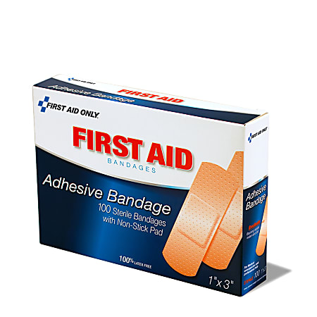 PhysiciansCare First Aid Plastic Bandages 1 x 3 Box Of 100 - Office Depot