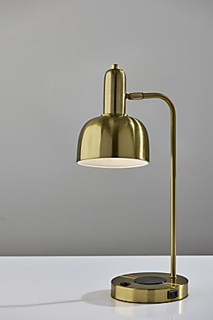 Adesso Rico Supercharger 19 H Desk Lamp Antique Brass - Office Depot