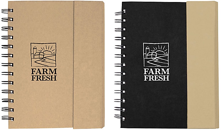 Custom Magnetic Journalbook 70percent Recycled Assorted Colors - Office ...