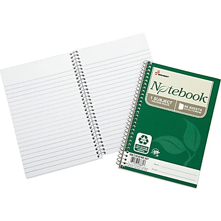 SKILCRAFT Spiral Notebook 5 x 7 12 1 Subject College Rule 80 Sheets ...