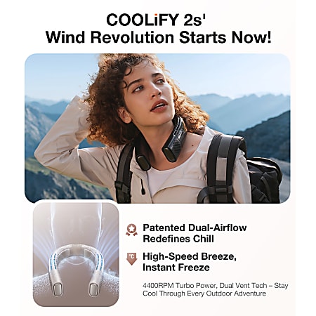 TORRAS COOLiFY 2S 3 Speed Bladeless Portable Neck Fan and Heater Desert ...