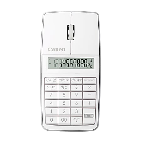 Canon X Mark I Mouse Slim Calculator White - Office Depot