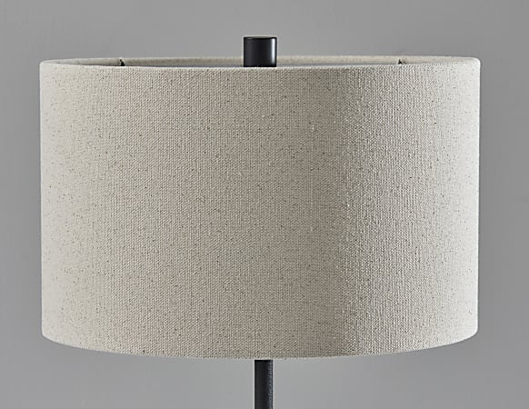 Adesso Silos Wrought Iron Table Lamp 26 H Beige ShadeBlack Base ...