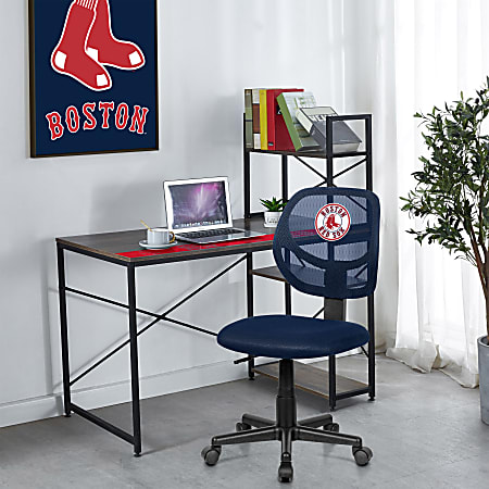 Imperial MLB Mesh Mid Back Armless Task Chair Boston Red Sox - Office Depot
