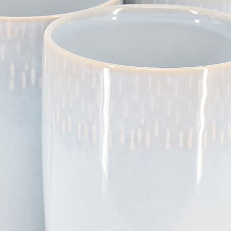 Meritage Jasper 6 Piece Stoneware Tall Latte Cup Set 22 Oz Ski Blue ...