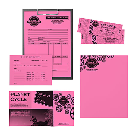 Astrobrights Color Multi Use Printer Copy Paper 1 Ream Pulsar Pink ...