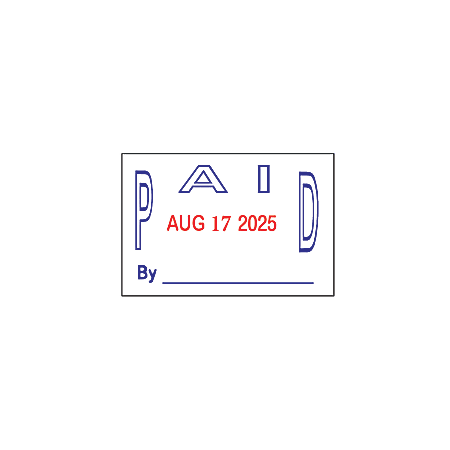 Office Depot Brand Date Paid Dater Stamp Self Inking with Extra Pad ...