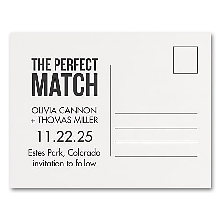 Custom Full Color Save The Date Postcards 4 14 x 5 12 Our Bond Box Of ...