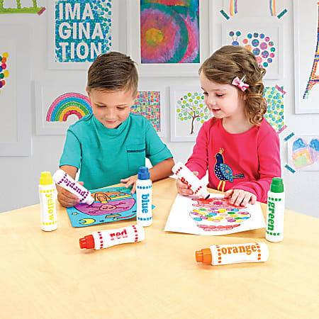 Do A Dot Art Rainbow Washable Sponge Tip Markers Assorted Colors 4 Per ...