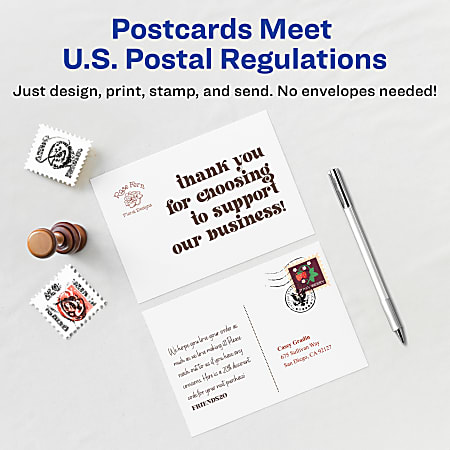 Avery Printable Postcards With Sure Feed Technology 4 x 6 Matte White ...