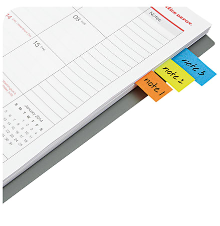Office Depot® Brand Page Markers, 1/2" x 1 3/4", Assorted Bold Colors ...
