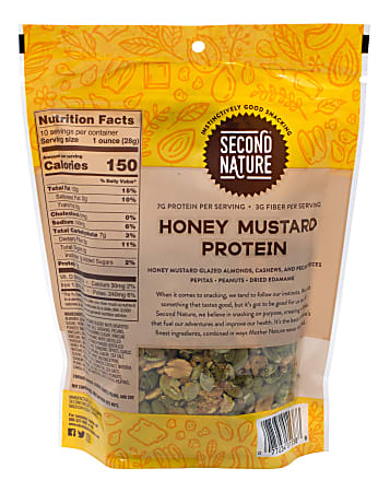 Second Nature Protein Nut Mix Honey Mustard 10 Oz Pack Of 2 Bags ...