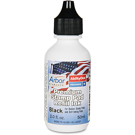 SKILCRAFT Premium Stamp Pad Refill Ink 2 Oz Black AbilityOne 7510 00 ...