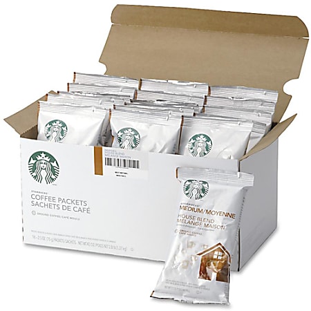 Starbucks Single Serve Coffee Packets House Blend Carton Of 18 - Office ...