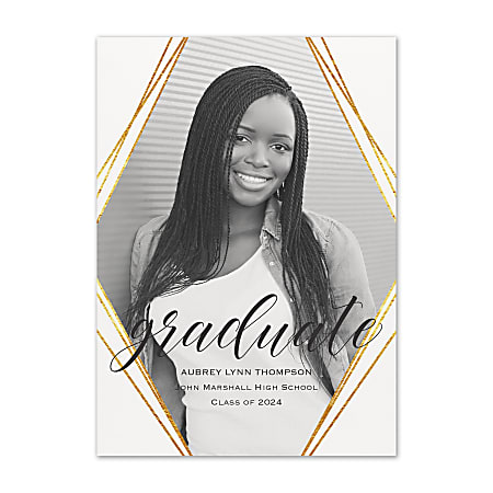 Custom Portrait Graduation Photo Announcements With Envelopes 5 x 7 ...