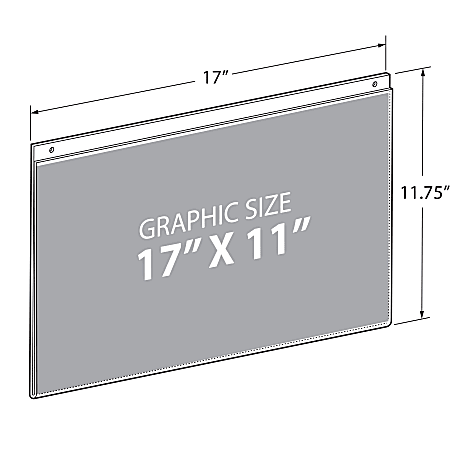 Azar Displays Wall Mount U Frame Acrylic Sign Holders 11 x 17 Clear ...