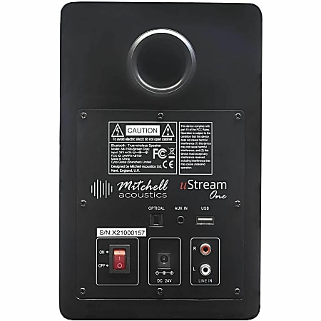 Mitchell Acoustics uStream One 100W Powered Bluetooth Speakers Black ...
