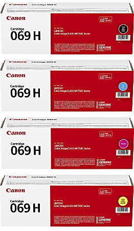 Canon 69 BlackCyanMagentaYellow High Yield Toner Cartridges Pack Of 4 ...