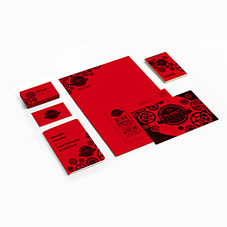 Astrobrights Color Card Stock Re Entry Red Letter 8.5 x 11 65 Lb Pack ...